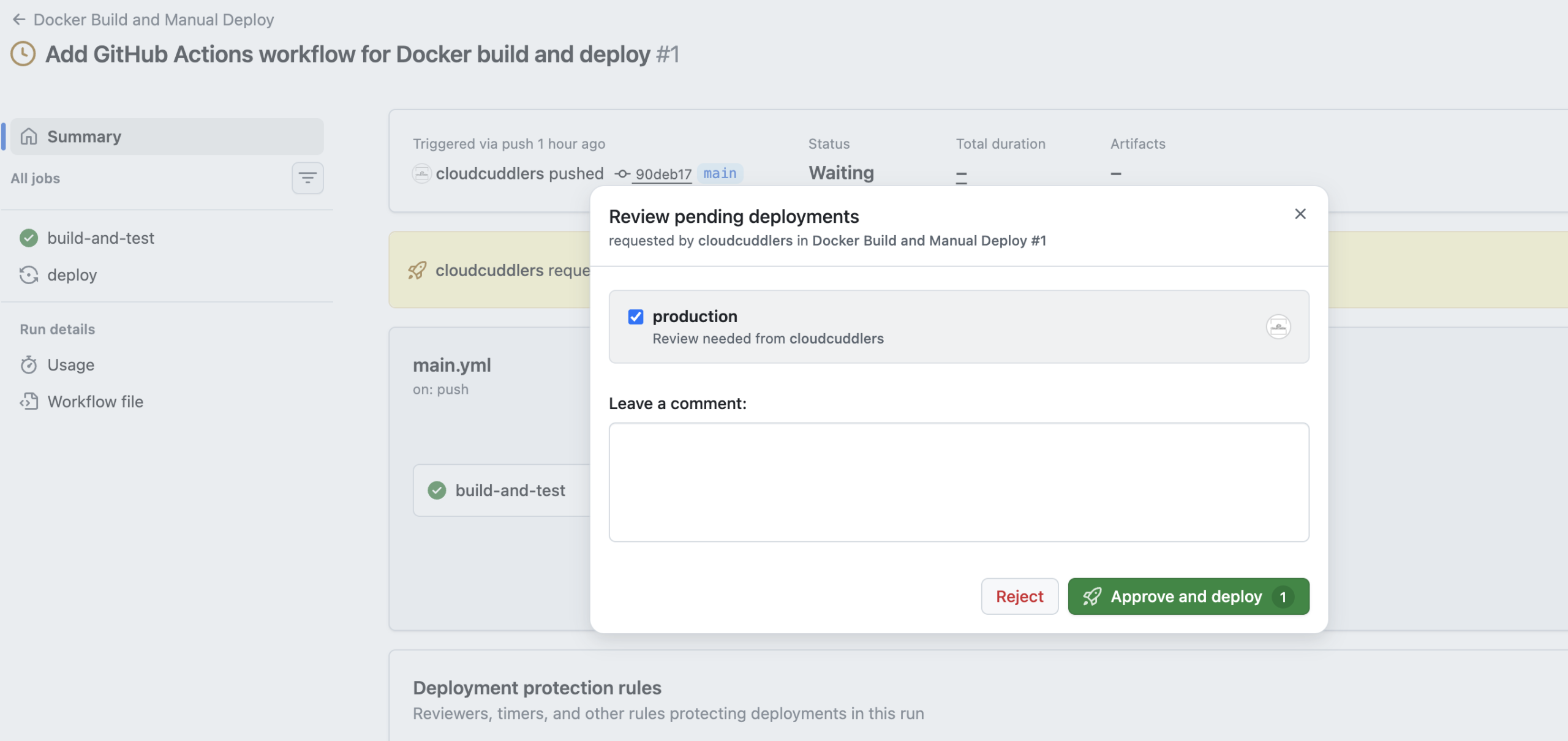How to Implement a Manual Approval Process in GitHub Actions - CloudCuddler